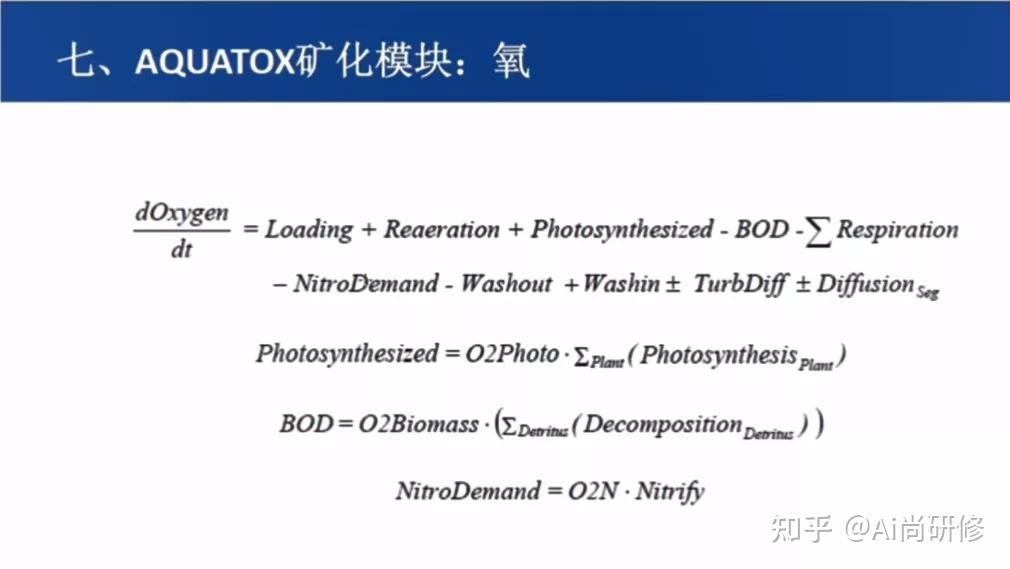 Ai尚研修干货分享 | AQUATOX水环境与水生态模型矿化模块、植物模块详解 - 知乎