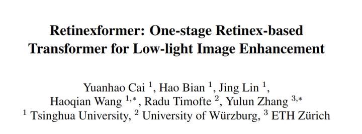 【ICCV2023】Retinexformer：One-stage Retinex-based Transformer for Low ...