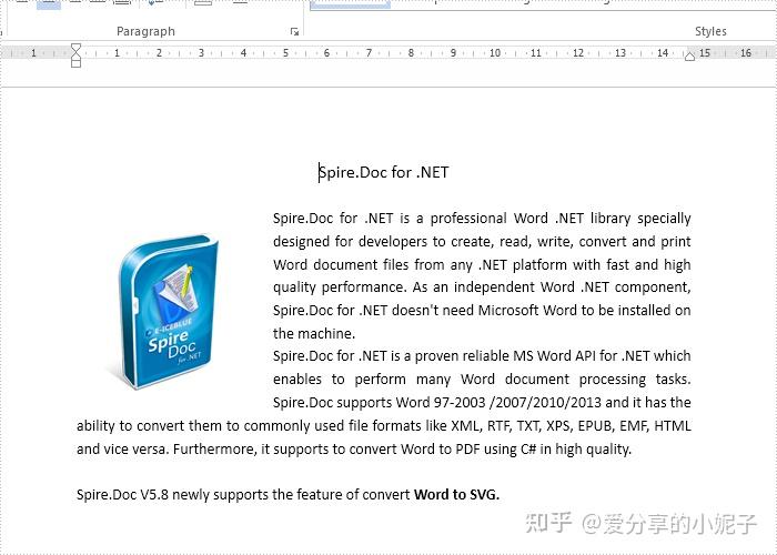 Word控件Spire.Doc 转换教程(二十四)：在C#中将Word 转换为SVG - 知乎
