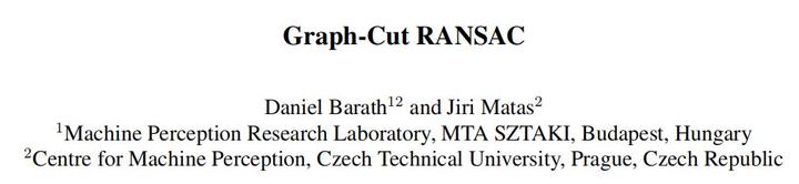Graph-cut RANSAC - 知乎