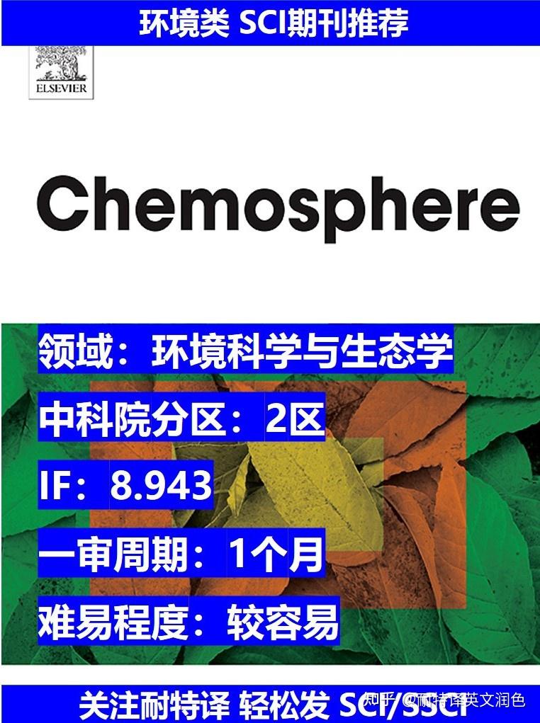 Chemosphere期刊怎么样？好发吗？审稿速度快吗？ - 知乎