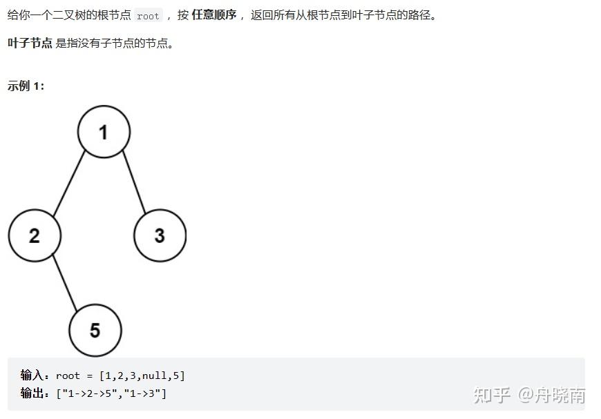 算法第六十题:二叉树的所有路径,深度优先广度优先,leetcode编号257,难度简单 知乎