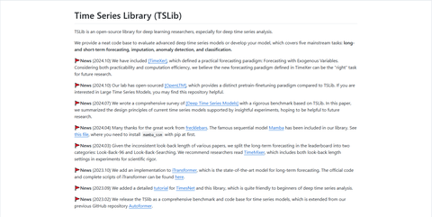 Time Series Library (TSlib) 学习记录（一） - 知乎