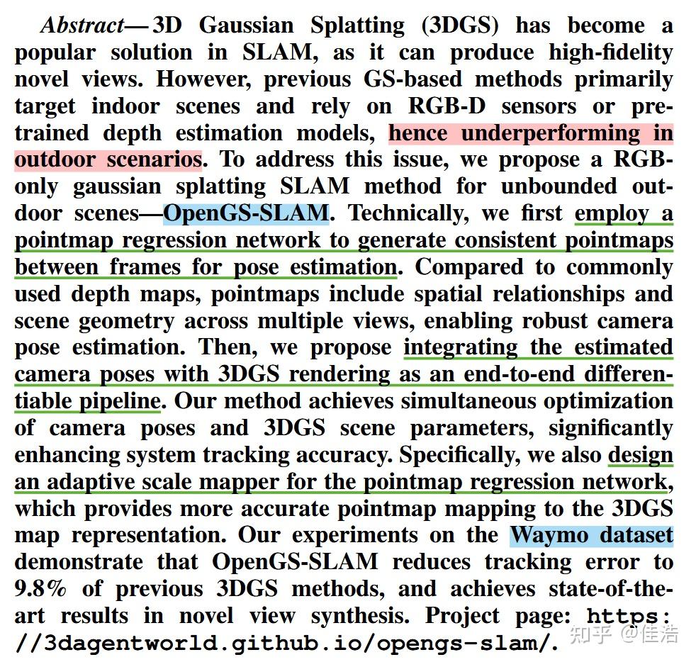 SLAM-3DGS算法研究之路：OpenGS-SLAM论文深入研读 - 知乎