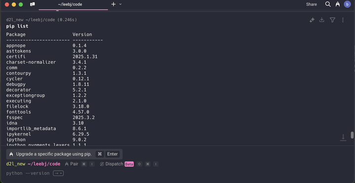 李沐-mac python3.12 + d2l包最新安装教程 - 知乎