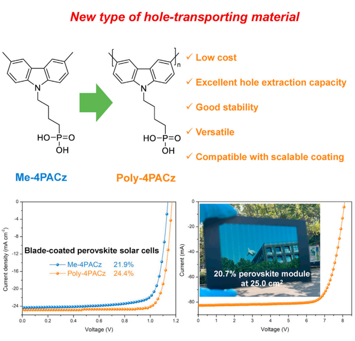 颜河&陈尚尚Joule：聚合咔唑膦酸小分子，合成新型HTM—Poly-4PACz，实现24.4%和22.7%的超高PCE - 知乎