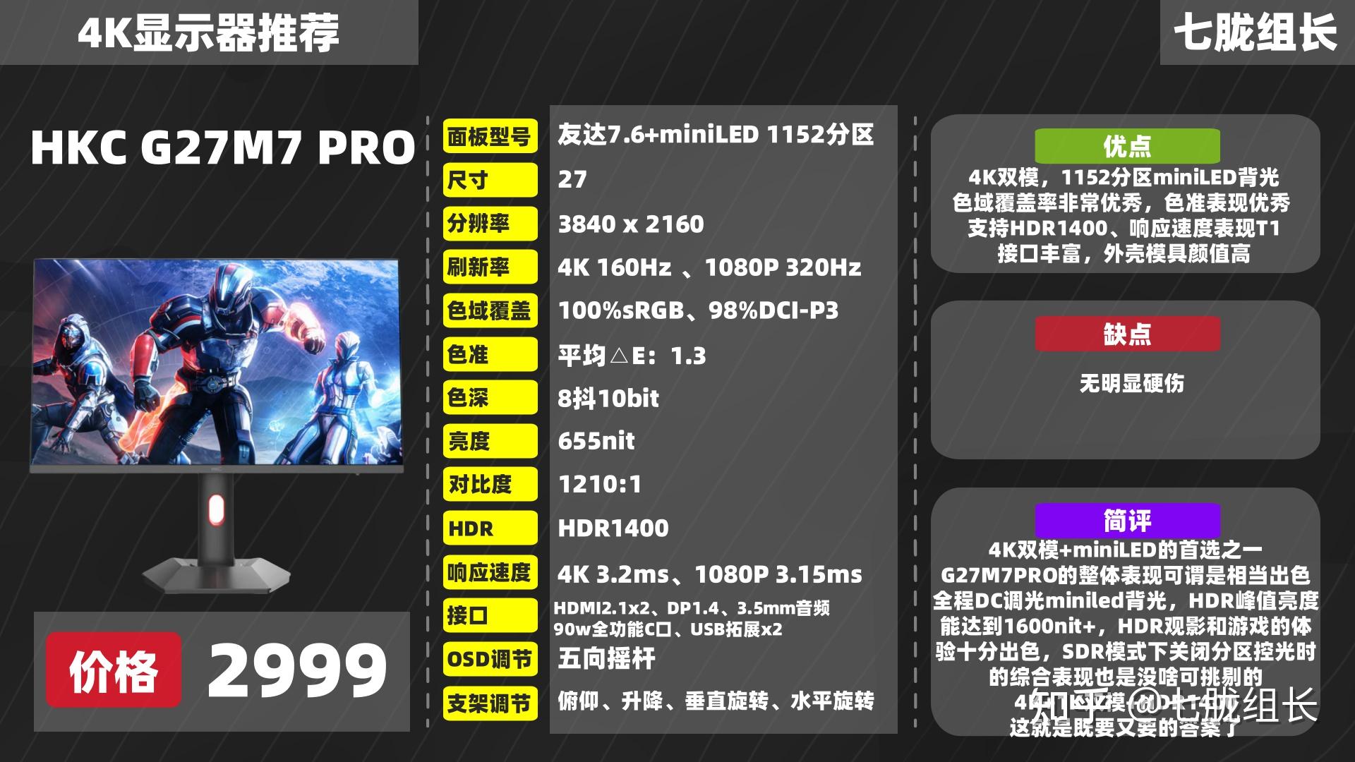 2025年3月 4K分辨率 显示器选购指南/推荐丨显示器国补来了！ - 知乎