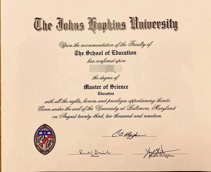 JHU教育学院ITGL项目的毕业证书长什么样子？ - 知乎