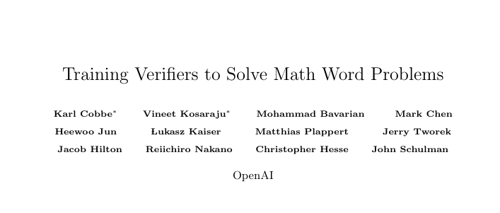 [简介]Training Verifiers to Solve Math Word Problems - 知乎
