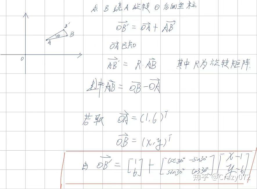 某曲线绕某点旋转一定角度怎么求旋转后的坐标点 知乎 