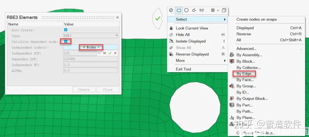 有没有大佬知道hypermesh怎么让rbe2节点和附近的网格节点相连啊？ - 知乎