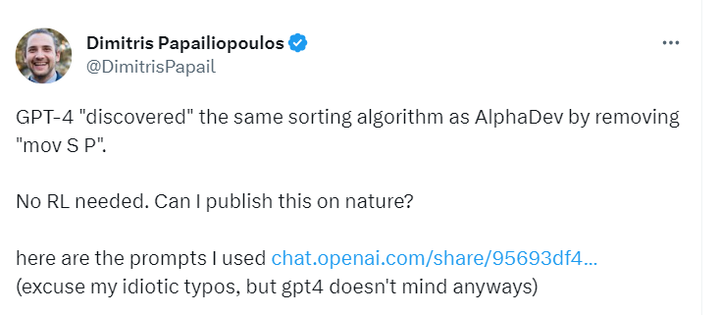 Deepmind刚发Nature，就被GPT-4打脸了：我两句话就解决的事情，用啥强化学习？我又用ChatGPT实验了一下，发现ChatGPT也行。 - 知乎