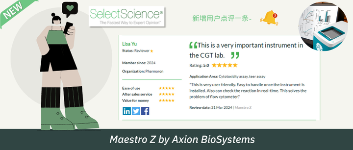 CCK8/流式升级方案 —— Maestro Z阻抗检测系统新增SelectScience点评一条~ 好评️ /差评 ️？来看看Z的用户们使用心得吧！ - 知乎