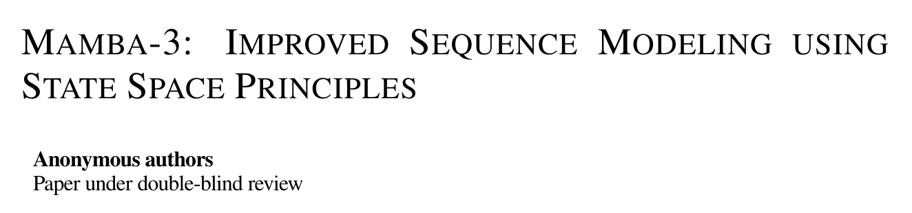 Mamba-3重磅来袭：性能全面超越Mamba-2 - 知乎