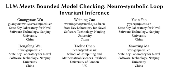 ASE24 LLM Meets Bounded Model Checking: Neuro-symbolic Loop Invariant ...