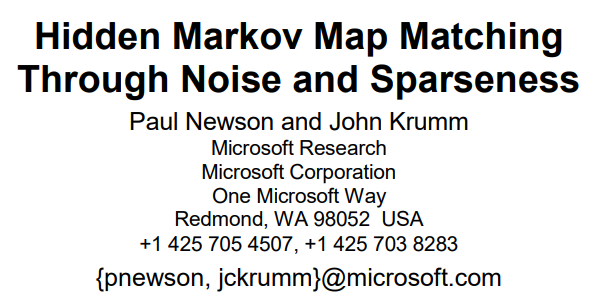 【论文细读】地图匹配领域经典论文《Hidden Markov Map Matching Through Noise and Sparseness》 - 知乎