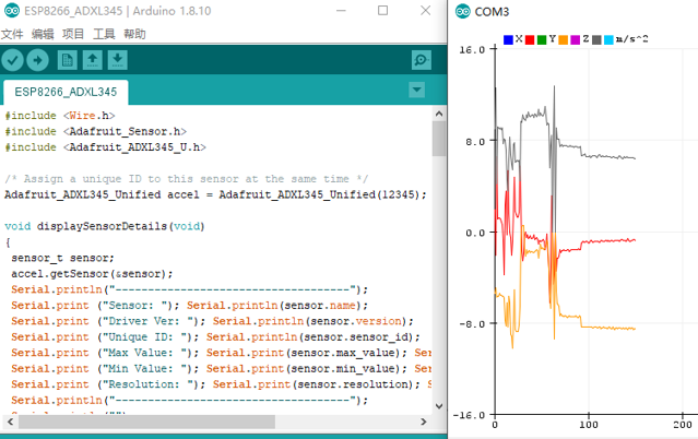 ESP8266无线+ADXL345加速度传感器 - 知乎