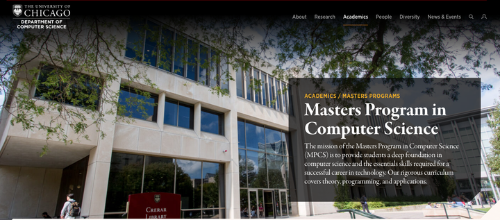 美国研究生项目｜芝加哥大学- 计算机科学硕士 - University of Chicago - Masters Program in Computer Science (MPCS) - 知乎