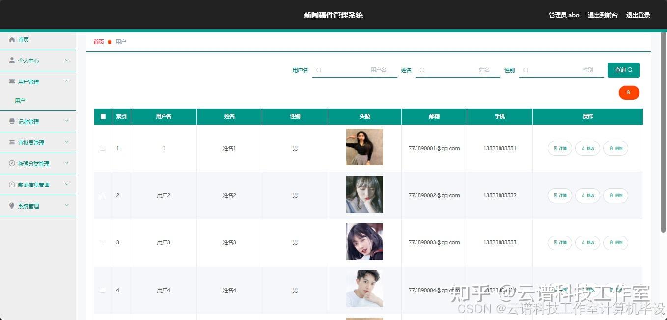【java计算机毕设】新闻稿件管理系统MySQL springboot vue HTML maven项目设计源码代码带文档 寒暑假小组作业 - 知乎
