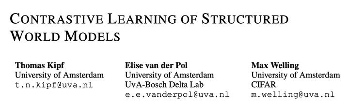 Contrastive Learning with Structured World Models - 知乎