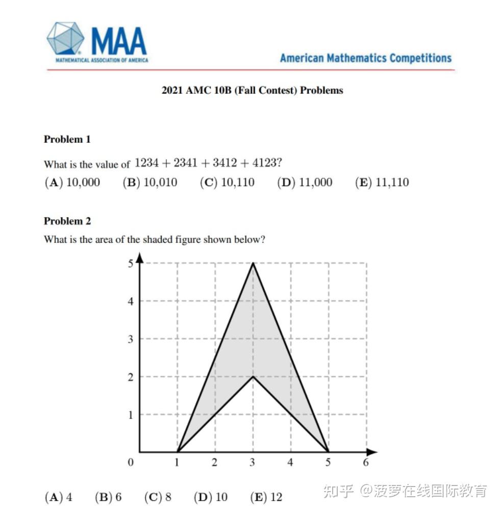 AMC历年真题+答案合集！（AMC8/10/12） - 知乎