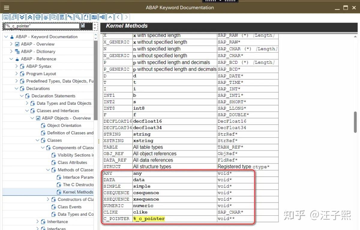 SAP ABAP 里的隐藏数据类型：%_c_pointer - 知乎