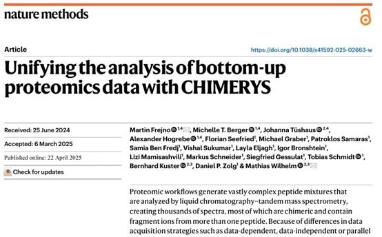 Nature Methods，CHIMERYS 如何一统蛋白质组学数据分析的“江湖”！ - 知乎