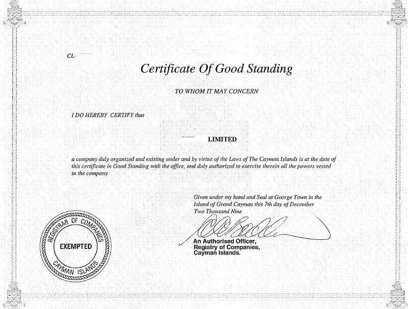 全球有哪些国家和地区使用Good Standing 证书？ - 知乎