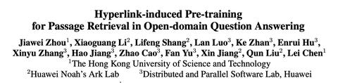 【ACL 2022】Hyperlink-induced Pre-training for Passage Retrieval in Open-domain Question Answering ...