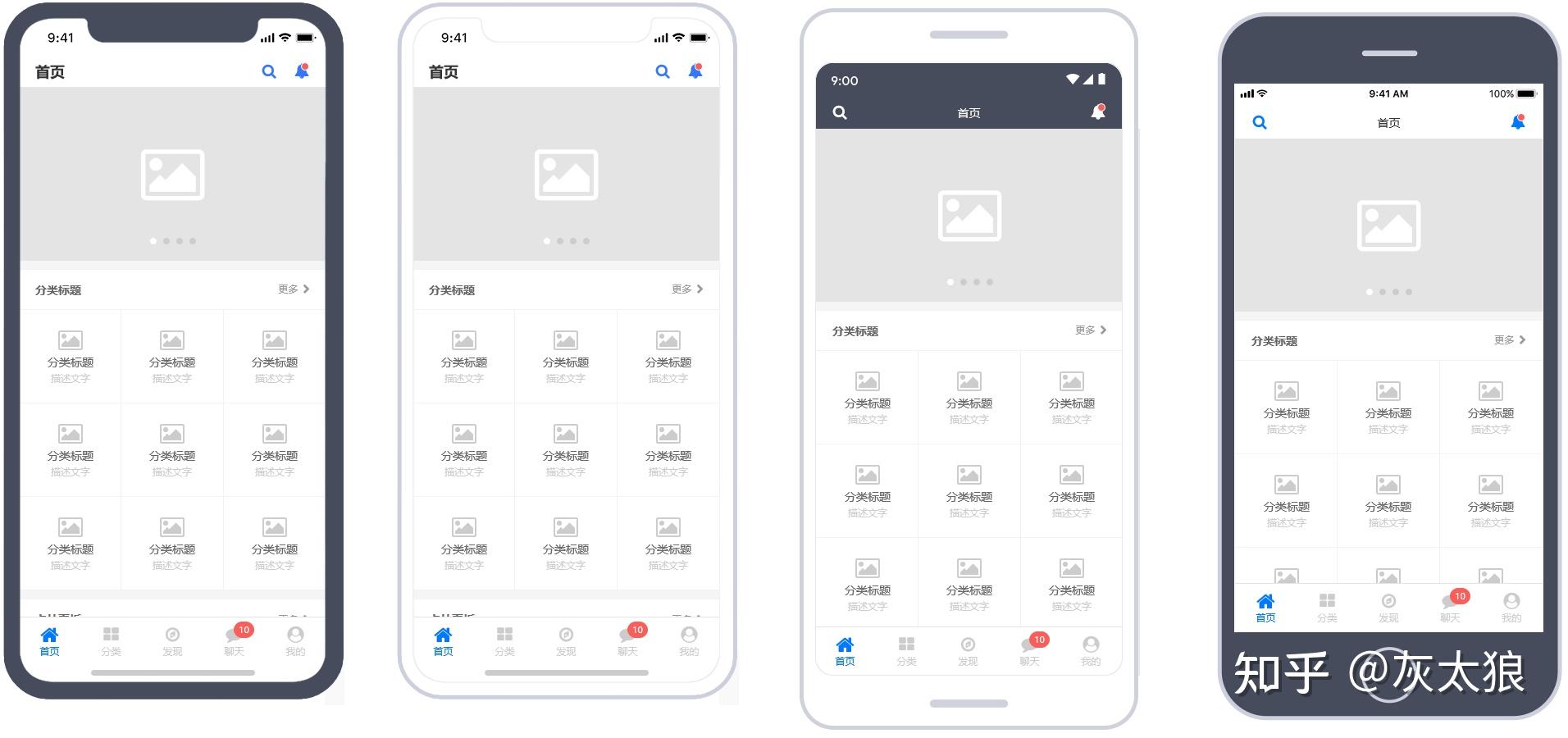 Axure原型图模板Web端App端后台框架元件库 - 知乎