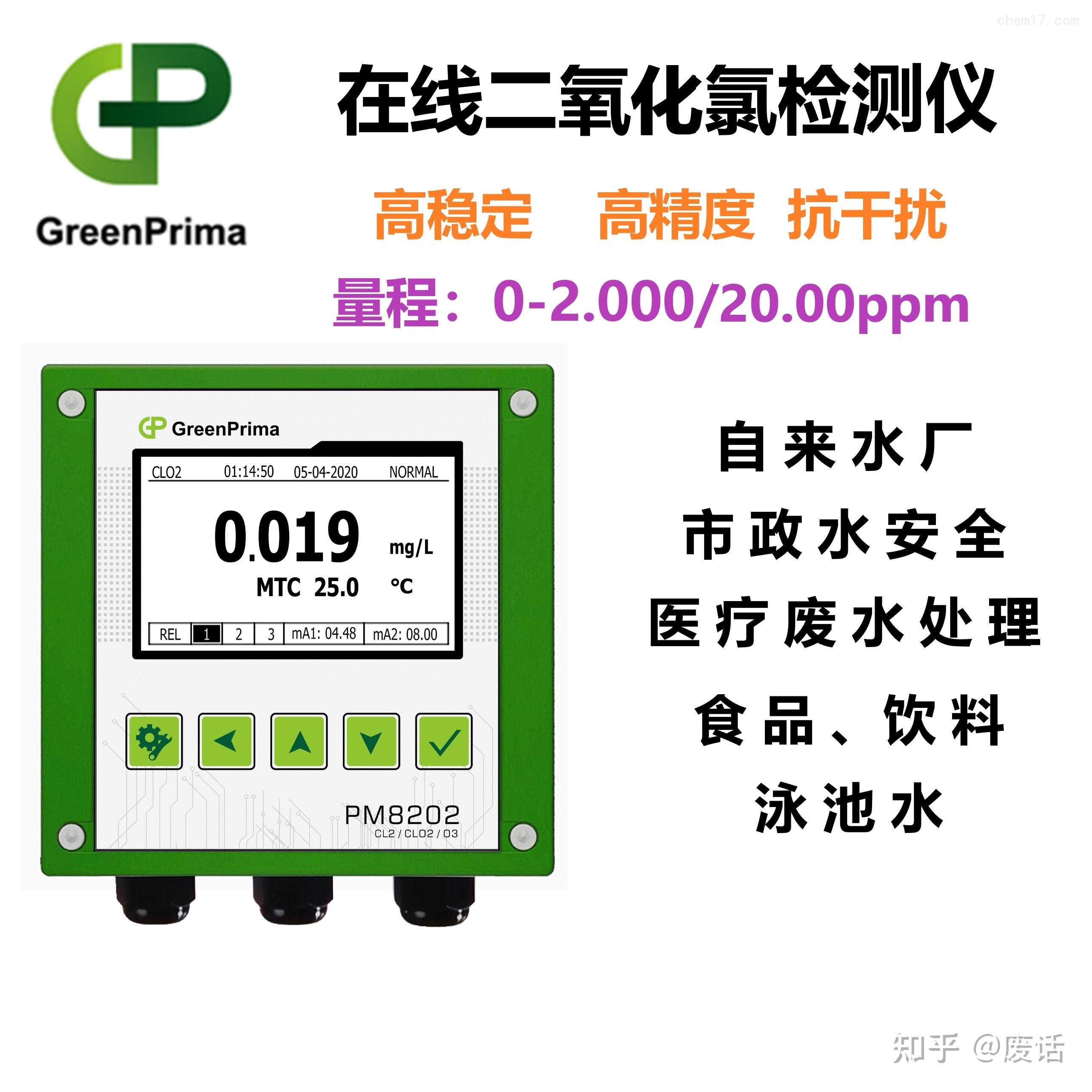 污水处理在线余氯分析仪-英国GREENPRIMA - 知乎
