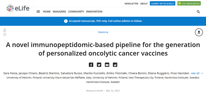 【eLife】肽的快速发现和“即插即用”技术可以让个性化的癌症疫苗成为现实 - 知乎