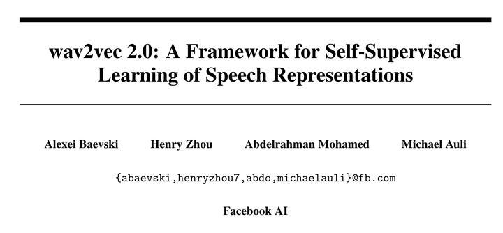wav2vec 2.0- A Framework for Self-Supervised Learning of Speech Representations 阅读 - 知乎