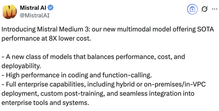 1/8成本比肩Claude 3.7，Mistral Medium 3来了 - 知乎