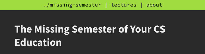 [MIT]计算机科学课堂中学不到的知识 The Missing Semester of Your CS Education - Lecture 1 The shell - 知乎