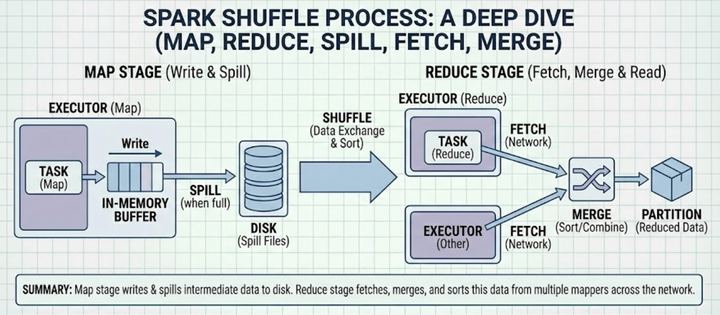 Spark Shuffle 全流程深度解析：Map 阶段、Reduce 阶段、磁盘 Spill、Shuffle 拉取、Merge 全部讲透 ...