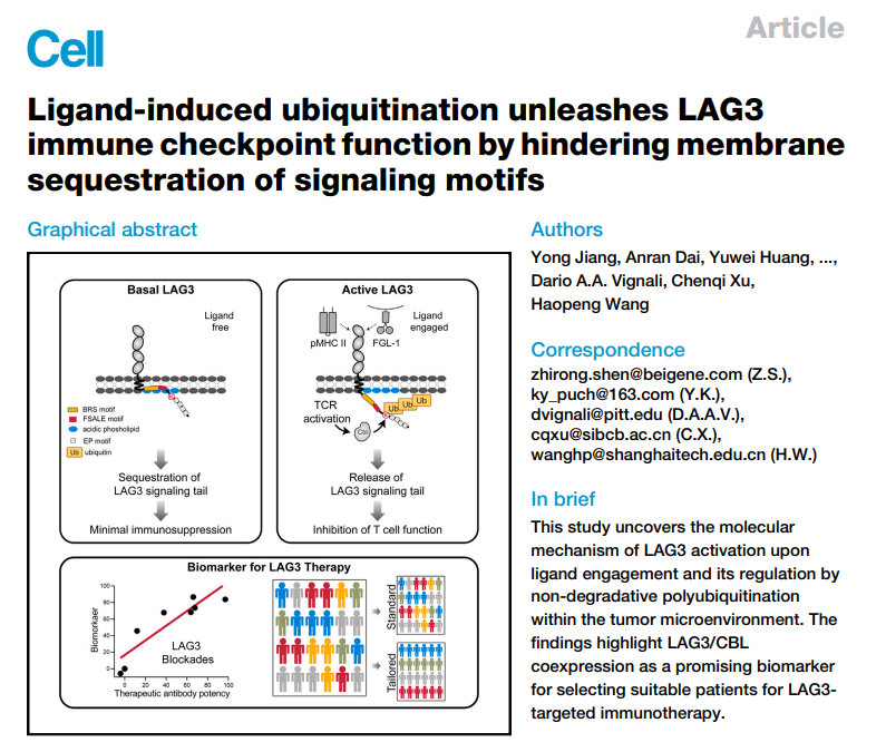 Cell | 南模生物助力揭示免疫检查点LAG3新机制！ - 知乎