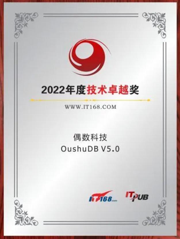 偶数科技获 ITPUB 2022 年度技术卓越奖 - 知乎