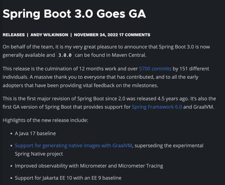 Spring Boot 3 0 正式发布了!一个超重要的版本!! 知乎