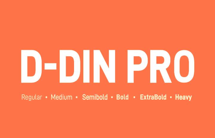 免费下载「D-DIN PRO」可免费商用！一款优雅实用的无衬线英文字体 - 知乎