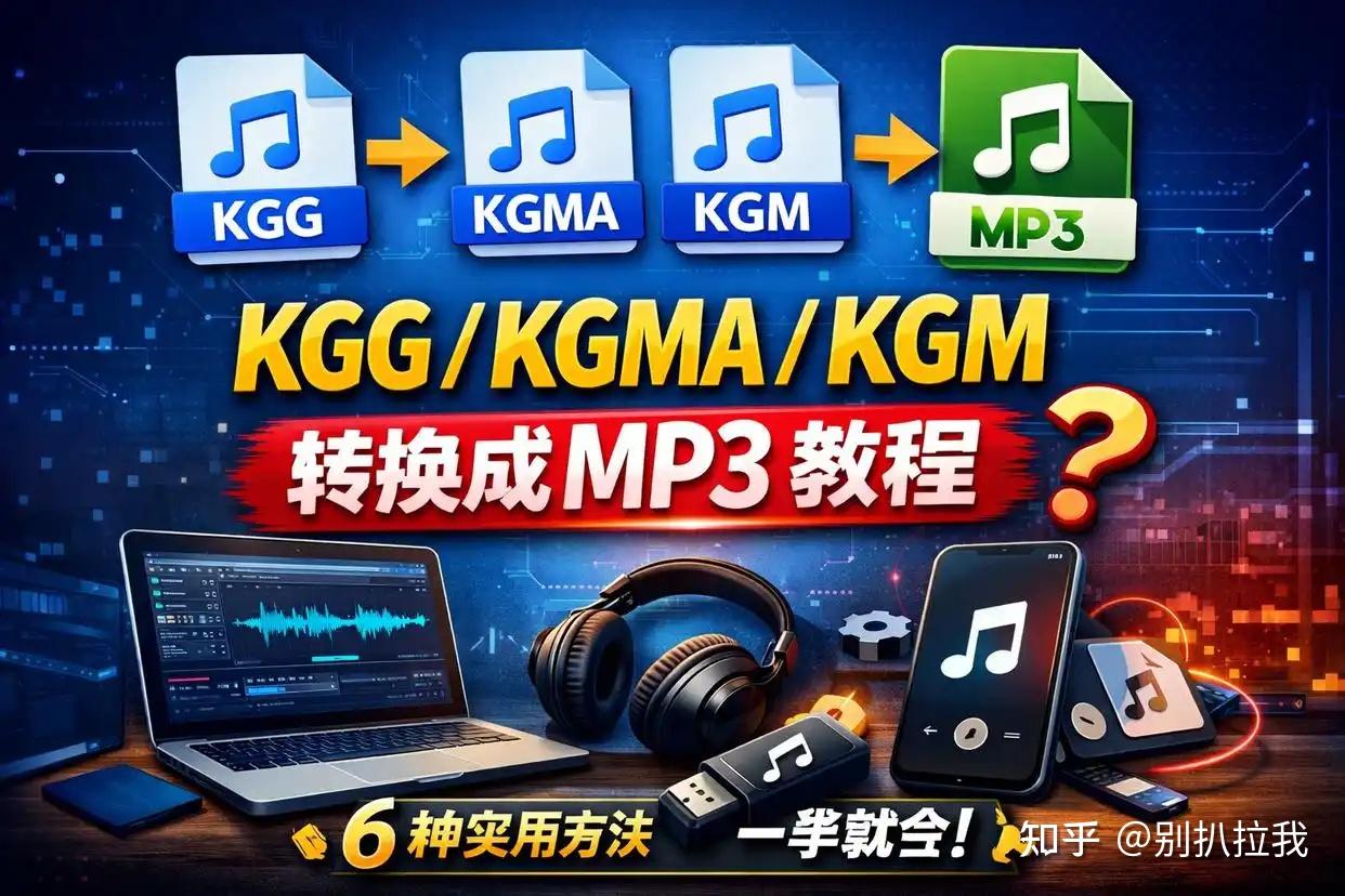 酷狗kgg.kgma.kgm怎么转换mp3格式？6种实测2026年可用方法分享 - 知乎