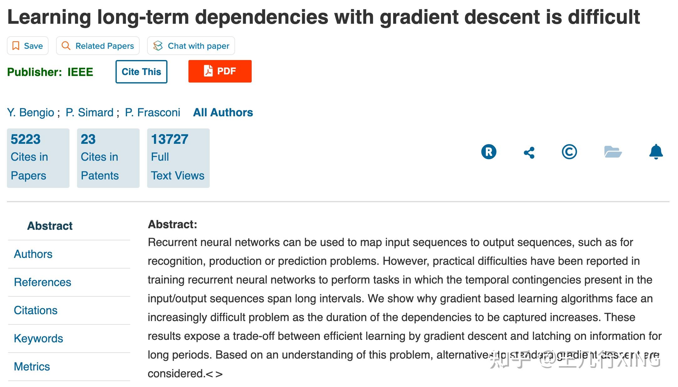 「经典论文速读」：Learning long-term dependencies with gradient descent is ...