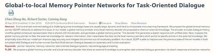 《任务型对话的全局到本地内存指针网络 》阅读笔记 - 知乎