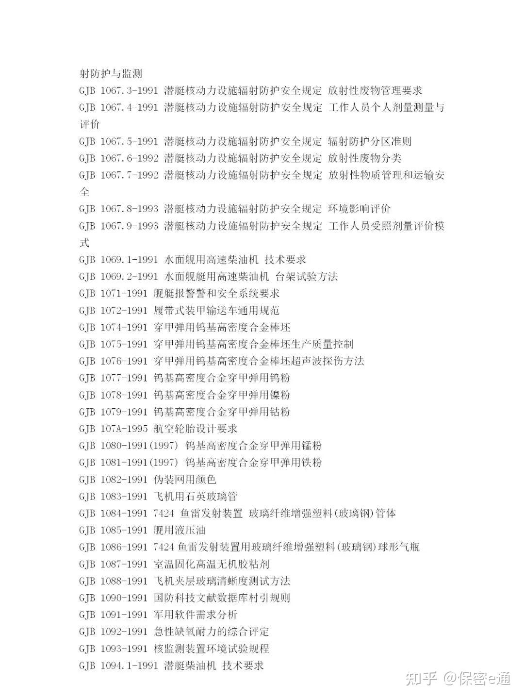 中国军用标准目标丨国军标(GJB) 汇总 - 知乎