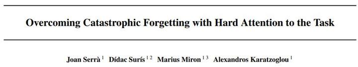 Overcoming catastrophic forgetting with HAT - 知乎
