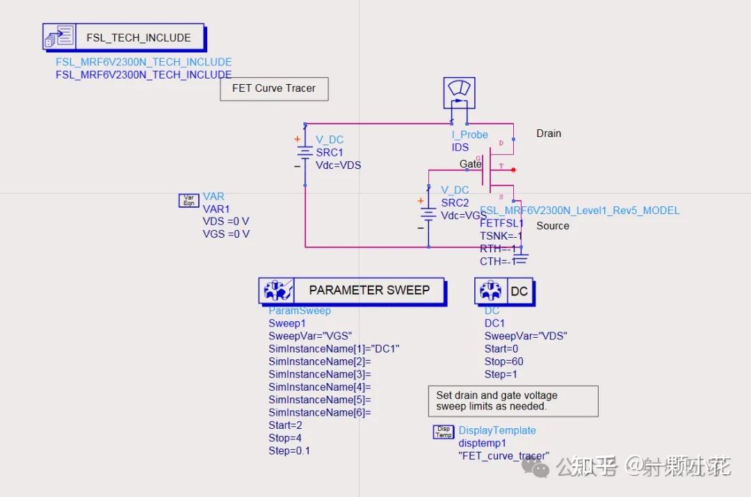 射频工程师工作笔记——第四讲 ADS实例精讲篇之PA1.0（直流扫描、稳定性、偏置电路） - 知乎