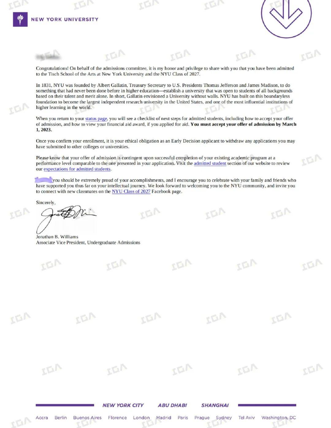 IGA OFFER | NYU ED 放榜收官！2023 IGA首战告捷 - 知乎