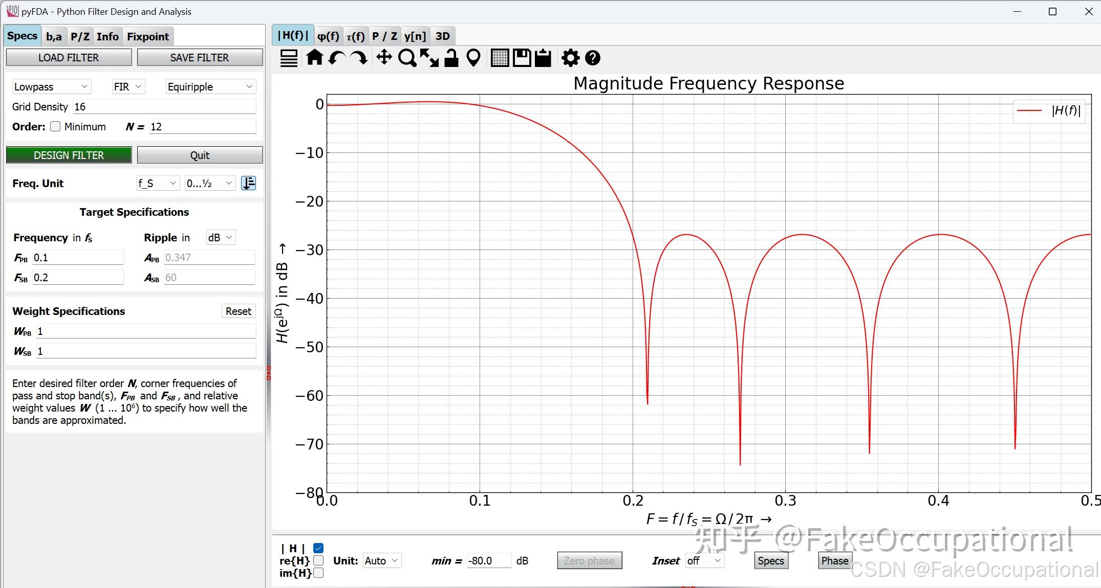 电路笔记(信号)：Python 滤波器设计分析工具pyfda - 知乎