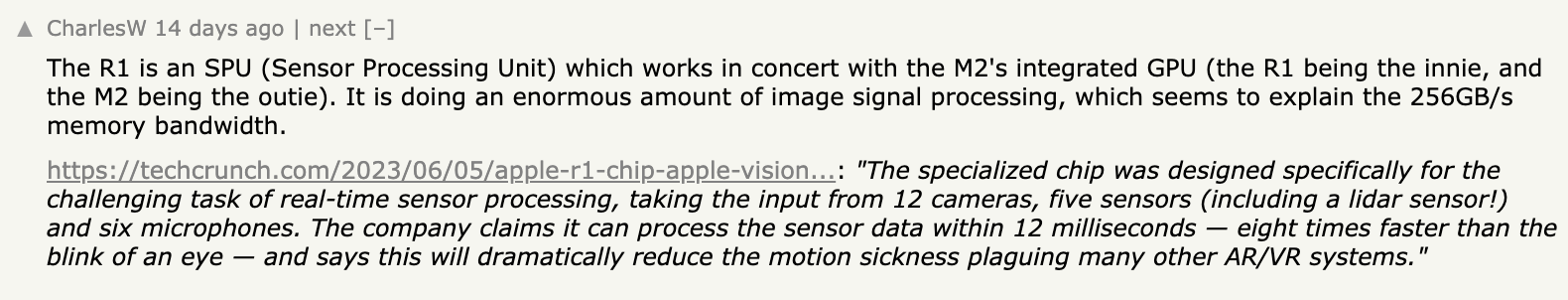 Apple Vision Pro 搭载的 R1 芯片到底是一颗怎样的芯片，有哪些值得关注的信息？ - 知乎