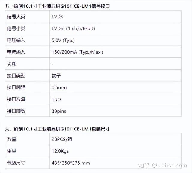 群创10.1寸工业液晶屏型号G101ICE-LM1 - 知乎